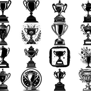 100+ Trophy SVG Bundle, Instant Digital Download, PNG, SVG Cut Files - Etsy