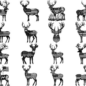 100+ Deer With Flag SVG Bundle, Instant Digital Download, PNG, SVG Cut ...