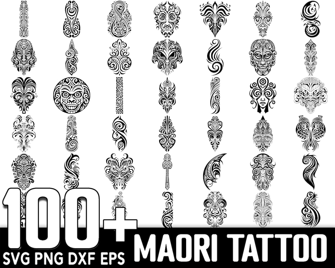 100+ Maori Tattoo SVG Bundle, Instant Digital Download, PNG, SVG Cut ...