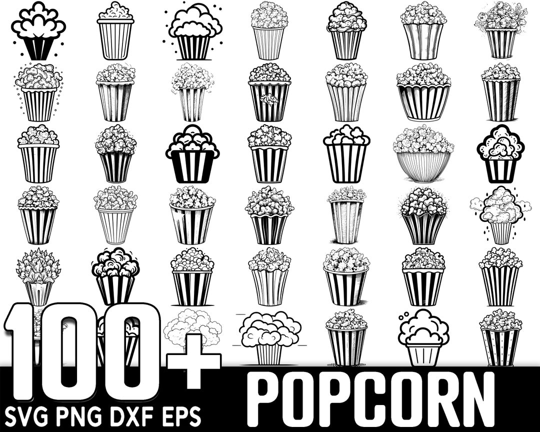 100+ Popcorn Bundle, Instant Digital Download, PNG, SVG Cut Files - Etsy