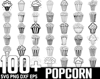 Popcorn - SVG PNG File Instant Digital Download - Food - Etsy
