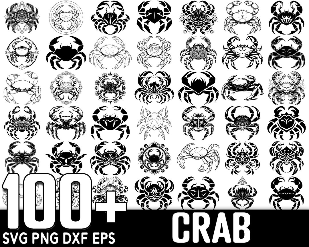 100+ Crab SVG Bundle, Instant Digital Download, PNG, SVG Cut Files - Etsy
