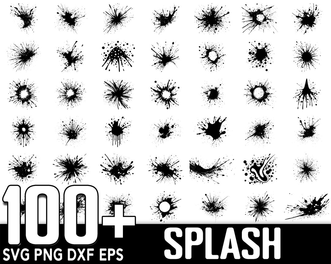 100+ Splash SVG Bundle, Instant Digital Download, PNG, SVG Cut Files - Etsy
