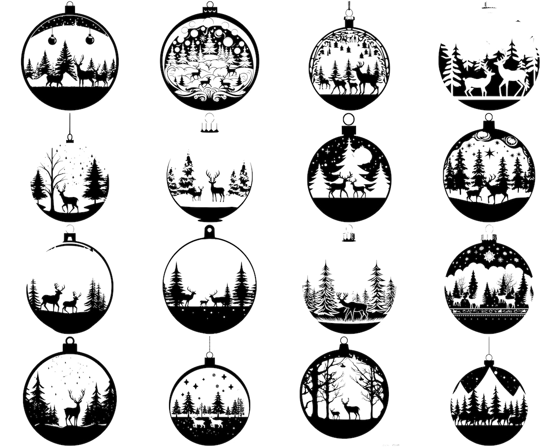100+ Christmas Ball Decor SVG Bundle, Instant Digital Download, PNG ...