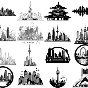 World Cities SVG Bundle,instant Digital Download, PNG, SVG Cut Files - Etsy