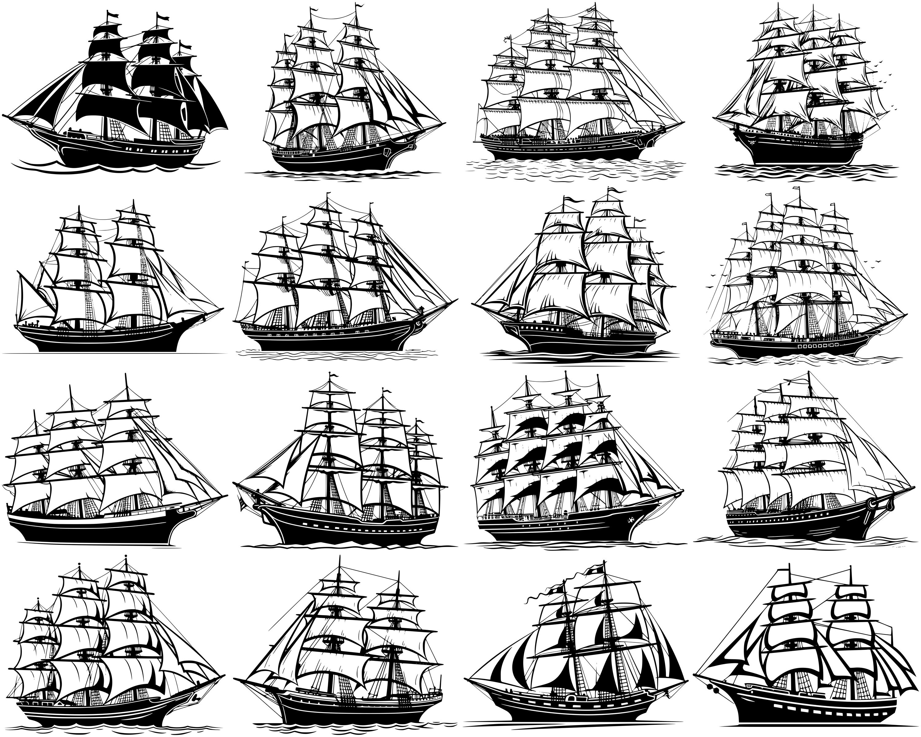 100+ Sailing Ship SVG Bundle, Instant Digital Download, PNG, SVG Cut ...