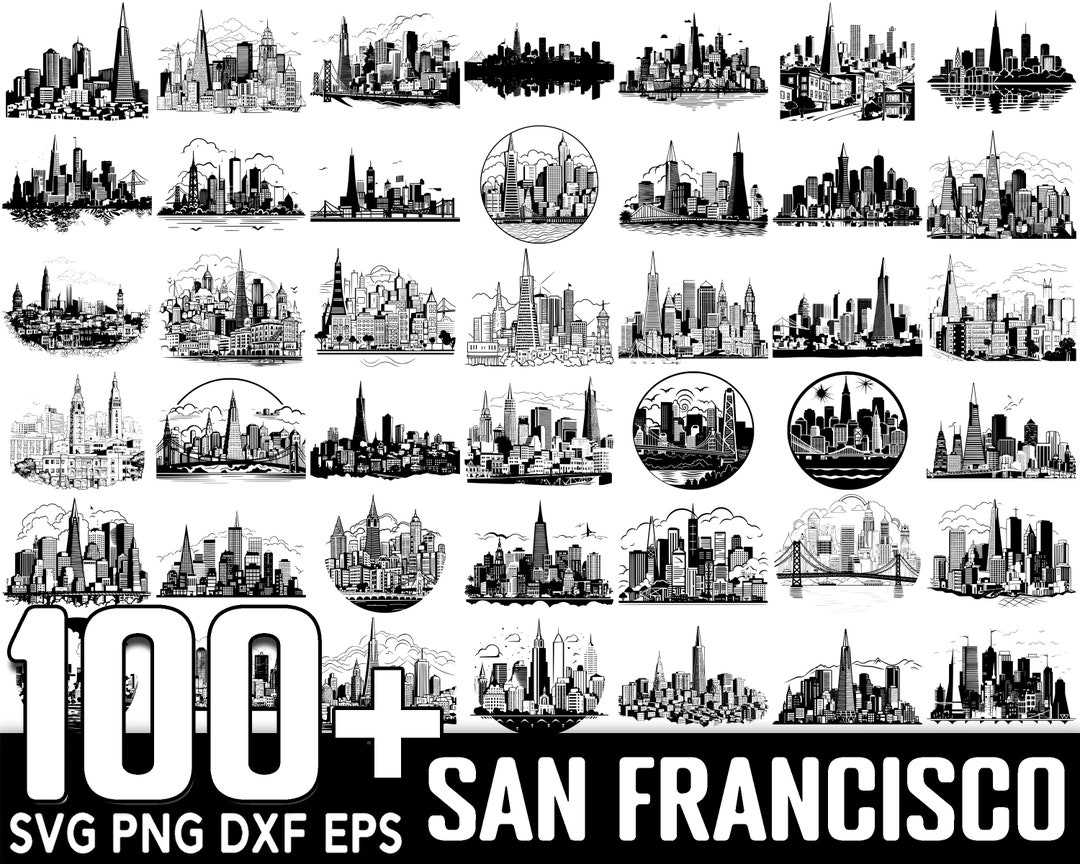 100+ San Francisco SVG Bundle, Instant Digital Download, PNG, SVG Cut ...