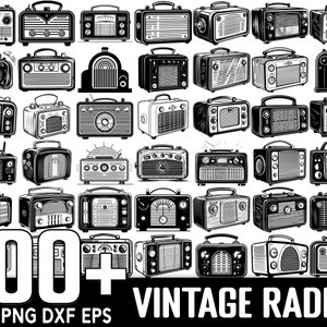 100+ Vintage Radio SVG Bundle,instant Digital Download, PNG, SVG Cut ...