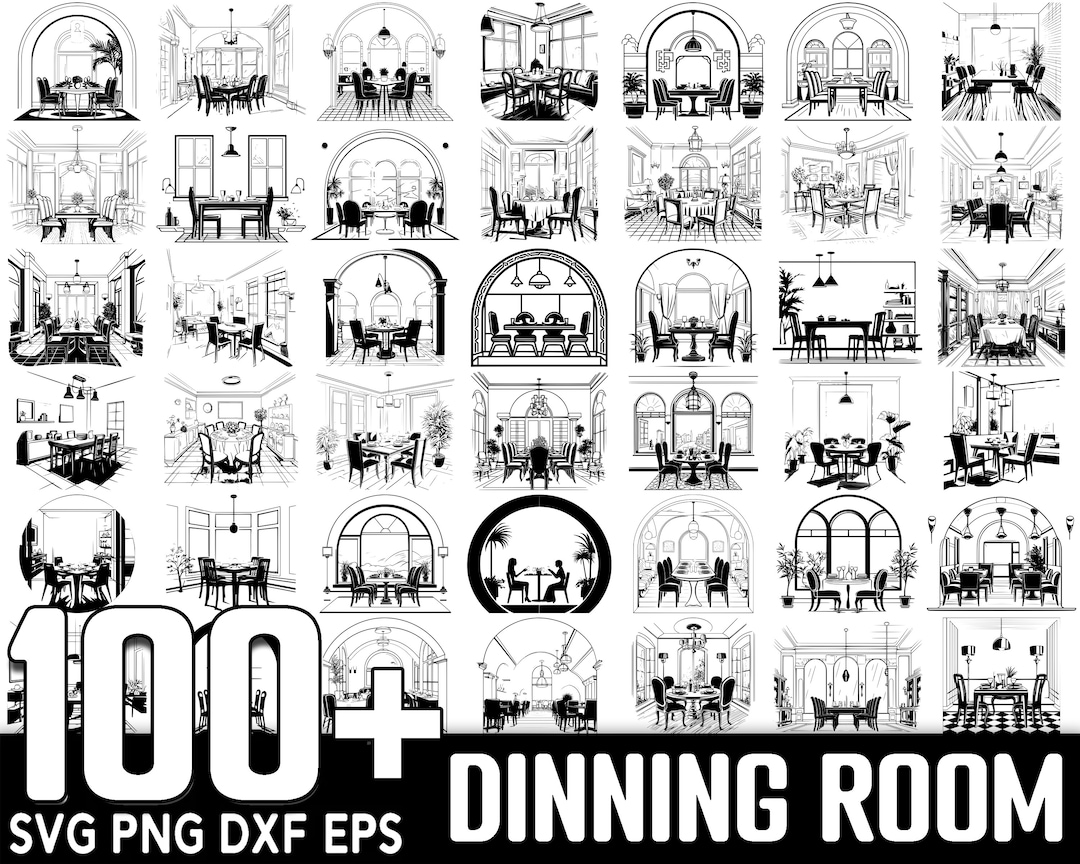 100+ Dinning Room SVG Bundle, Instant Digital Download, PNG, SVG Cut ...
