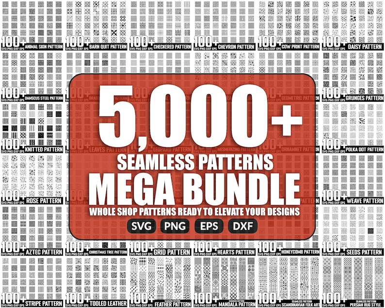 5,000+ Seamless Patterns Mega Bundle | 45+ Premium Bundles | Svg, Png ...