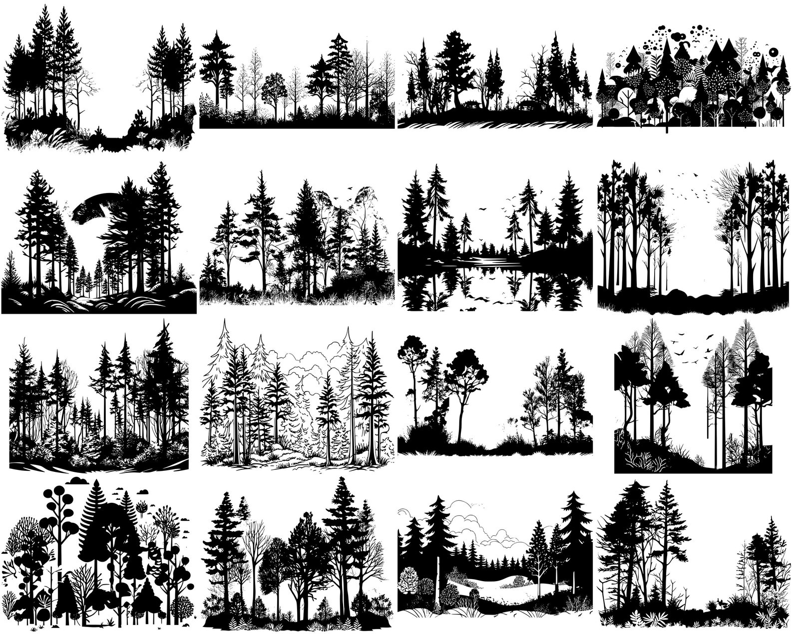 100+ Forest SVG Bundle, Instant Digital Download, PNG, SVG Cut Files - Etsy