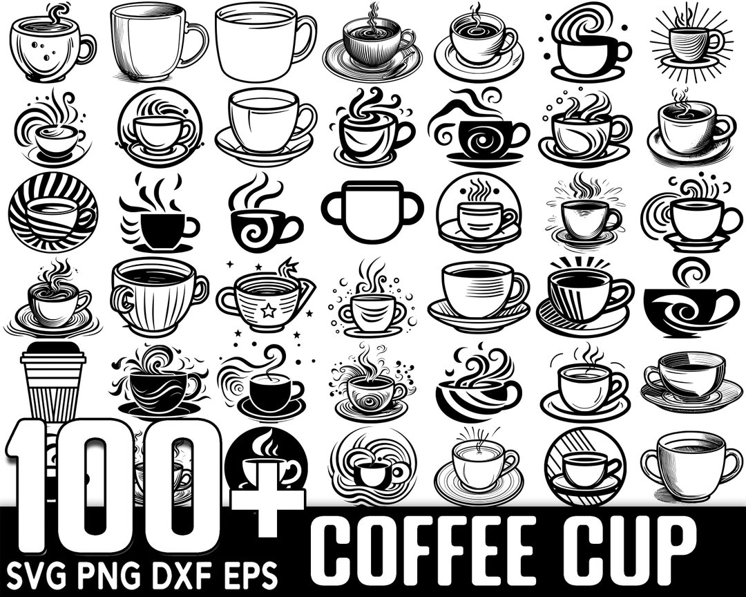 100+ Coffee SVG Bundle, Instant Digital Download, PNG, SVG Cut Files - Etsy