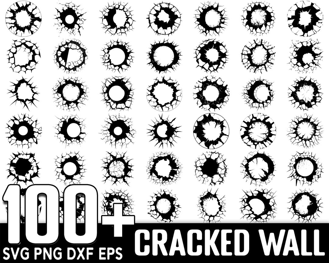 100+ Cracked Wall SVG Bundle, Instant Digital Download, PNG, SVG Cut ...