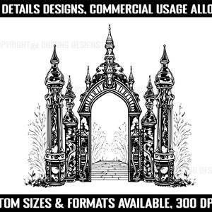 100+ Gothic Gate SVG Bundle, Instant Digital Download, PNG, SVG Cut ...