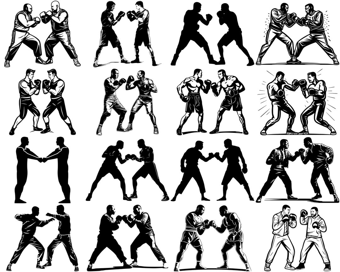 100+ Boxing Players SVG Bundle, Instant Digital Download, PNG, SVG Cut ...