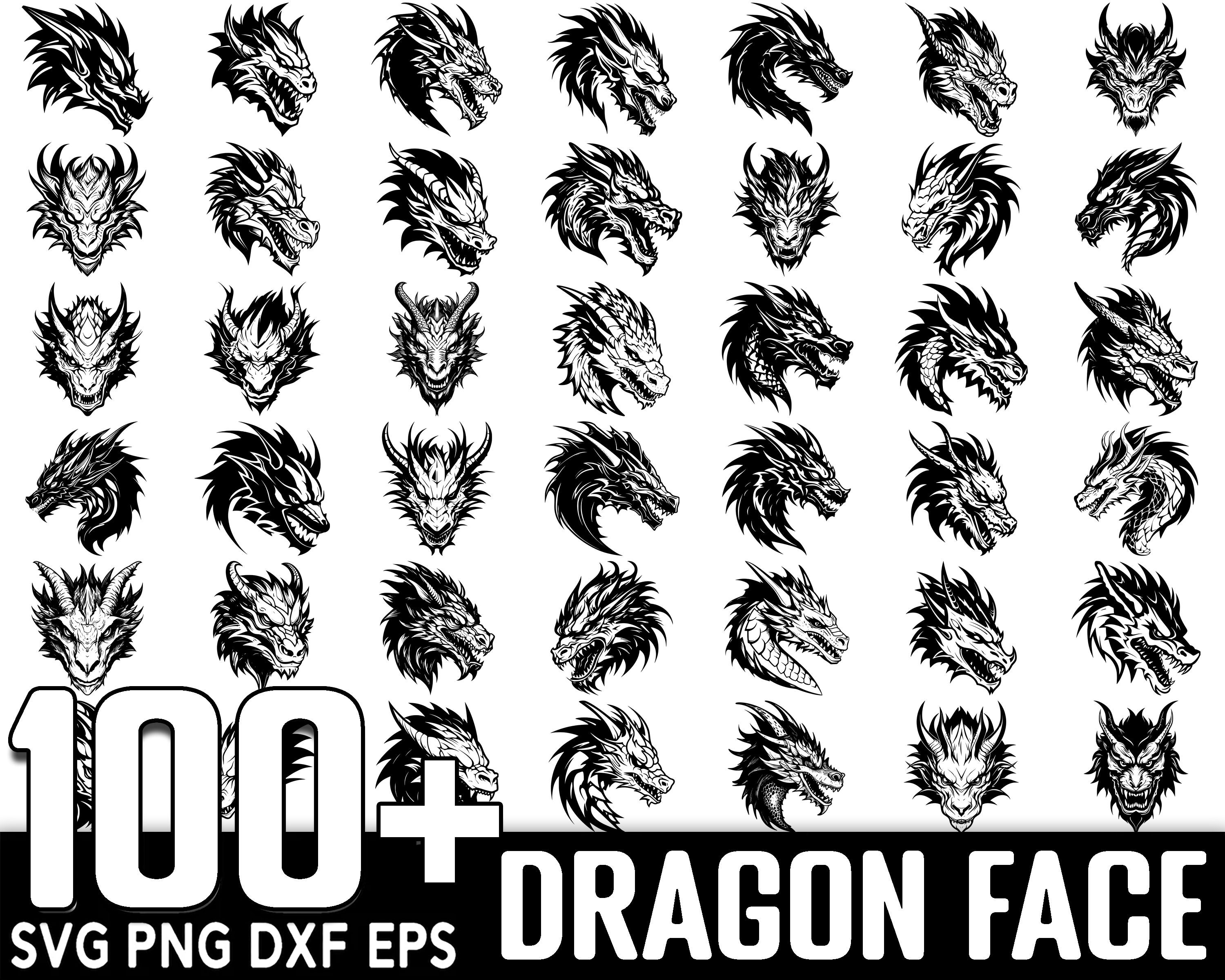 100+ Dragon Head SVG Bundle, Instant Digital Download, PNG, SVG Cut ...