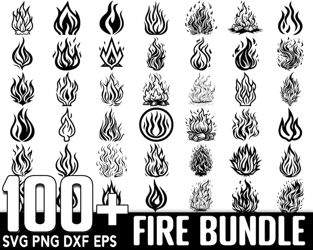 100+ Fire SVG Bundle, Instant Digital Download, PNG, SVG Cut Files - Etsy