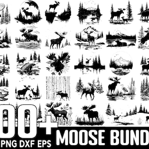 100+ Moose Bundle SVG Bundle, Instant Digital Download, PNG, SVG Cut ...