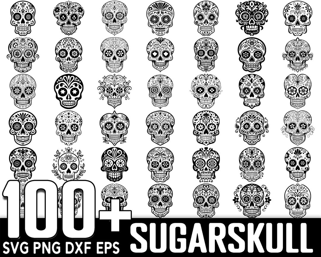 100+ Sugar Skull, Instant Digital Download, PNG, SVG Cut Files - Etsy