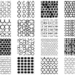 100+ Honeycomb Seamless Pattern SVG Bundle, Instant Digital Download ...