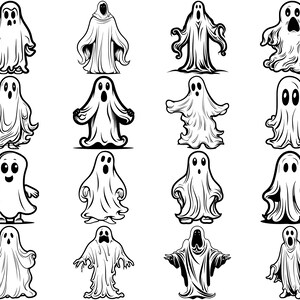 100+ Cartoon Ghost SVG Bundle, Instant Digital Download, PNG, SVG Cut ...