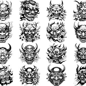 100+ Hannya Mask SVG Bundle, Instant Digital Download, PNG, SVG Cut ...