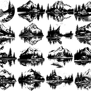 100+ Mountain Lake SVG Bundle, Instant Digital Download, PNG, SVG Cut ...