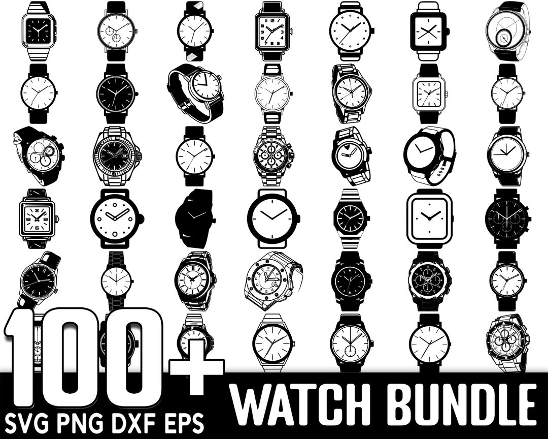 100+ Watch SVG Bundle, Instant Digital Download, PNG, SVG Cut Files - Etsy