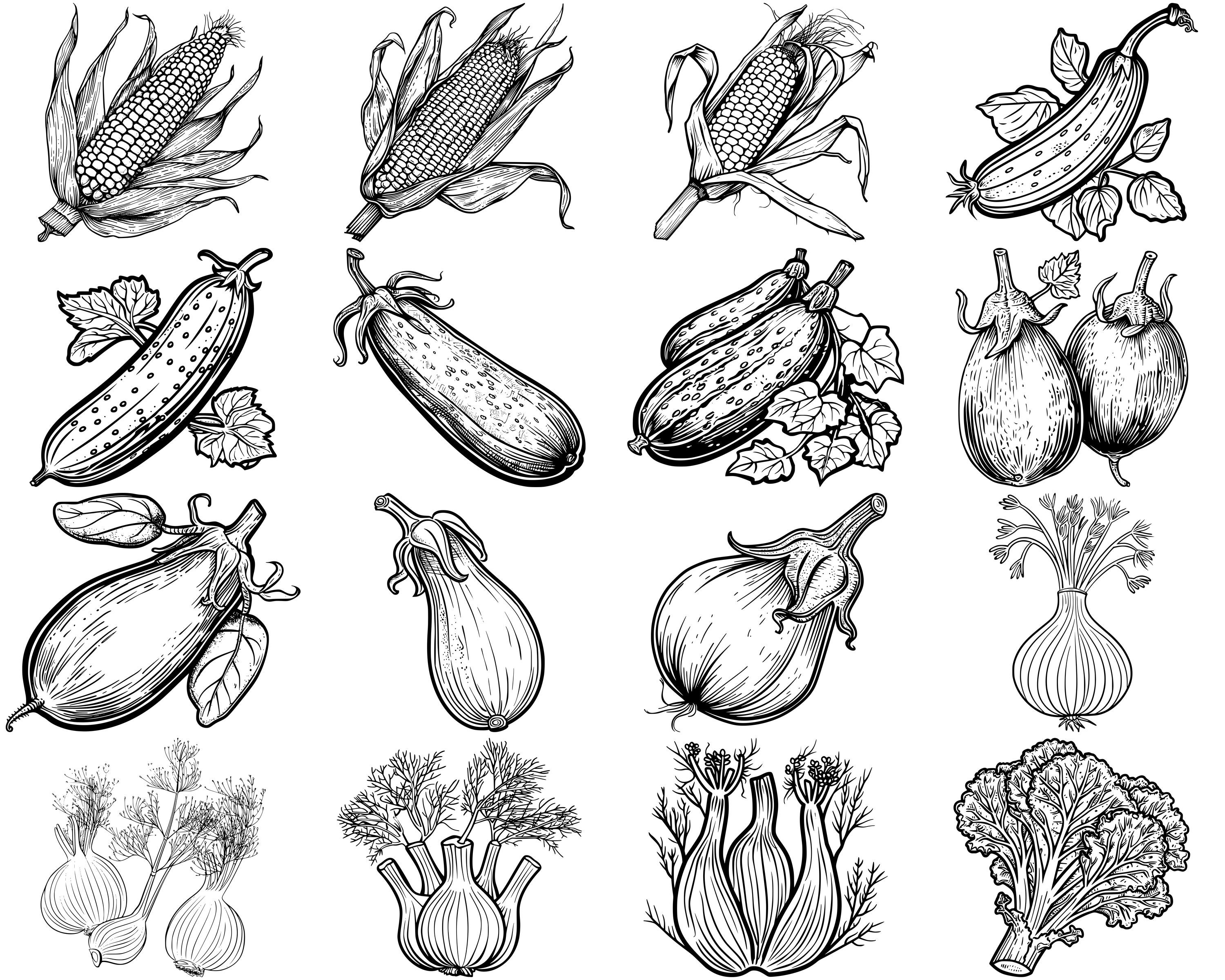 Vegetable SVG Bundle,instant Digital Download, PNG, SVG Cut Files - Etsy