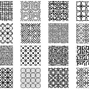 100+ Grid Seamless Pattern SVG Bundle, Instant Digital Download, PNG ...