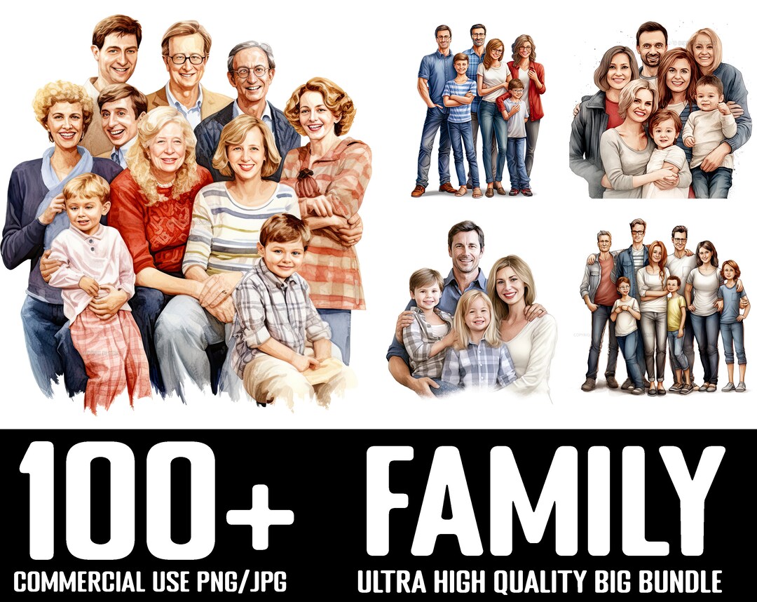 100+ Family Clipart, Family Png Bundle, Instant Digital Download - Etsy