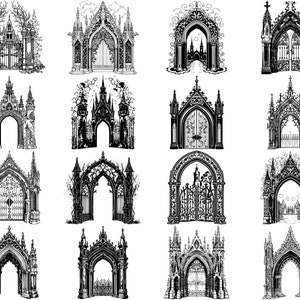 100+ Gothic Gate SVG Bundle, Instant Digital Download, PNG, SVG Cut ...