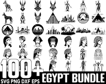 Egypt Silhouette, SVG Cut Files, Egyptian Bundle SVG, Egyptian Clipart ...