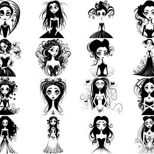 100 Corpse Bride SVG Bundle, Instant Digital Download, PNG, SVG Cut ...