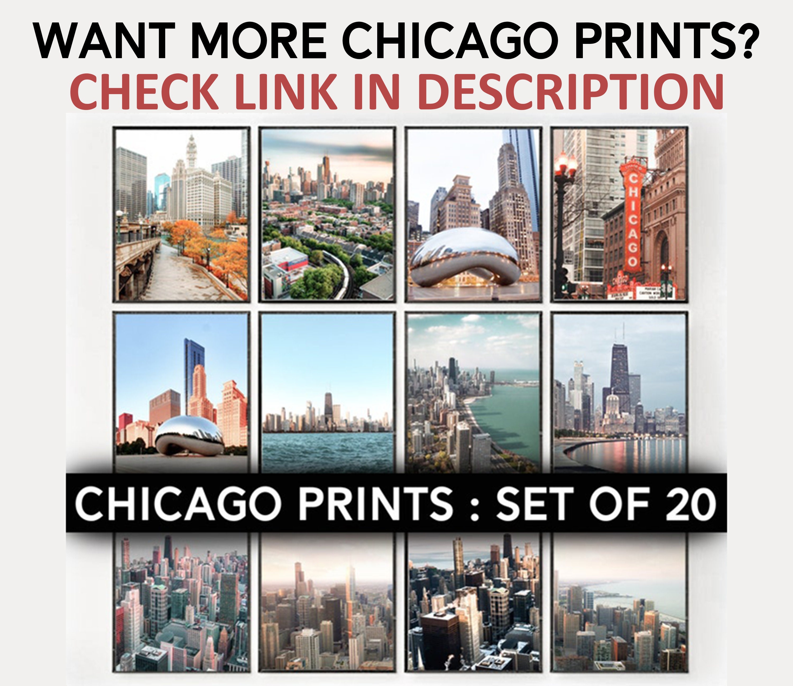 Chicago Prints Chicago Poster Chicago City Prints Chicago | Etsy