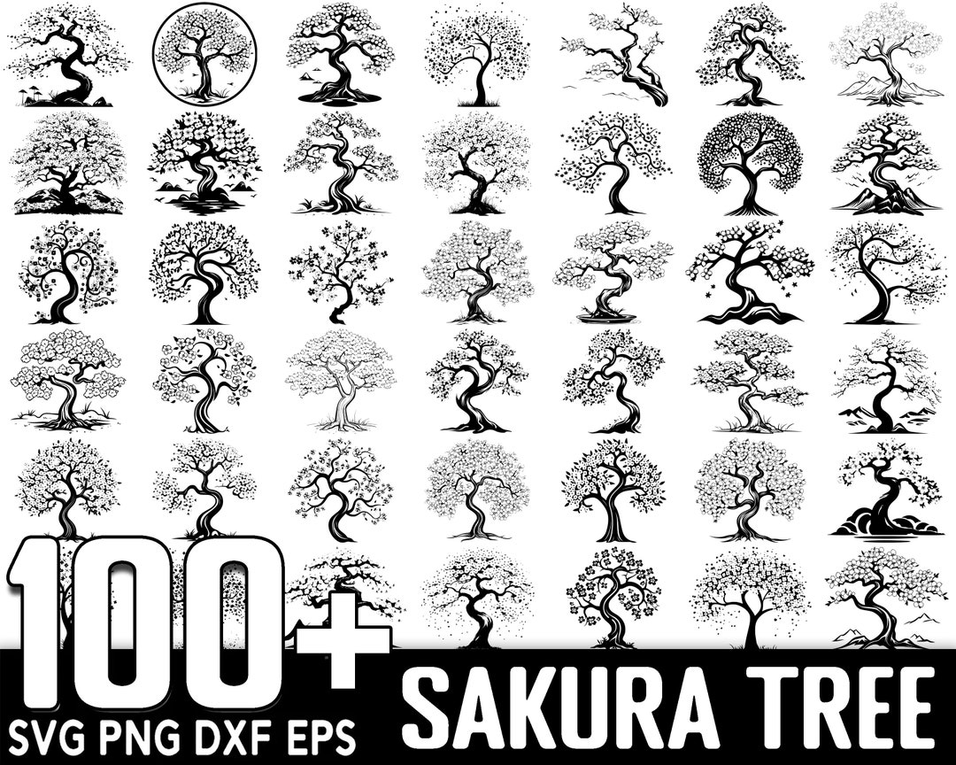 100+ Sakura Tree SVG Bundle, Instant Digital Download, PNG, SVG Cut ...