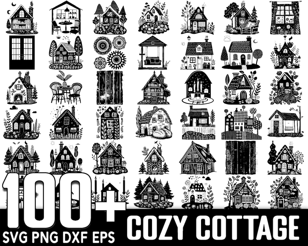 100+ Cozy Cottage SVG Bundle, Instant Digital Download, PNG, SVG Cut ...