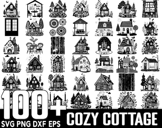High Quality Cottage SVG Bundle, Cottage Dxf, Cottage Png, Cottage ...