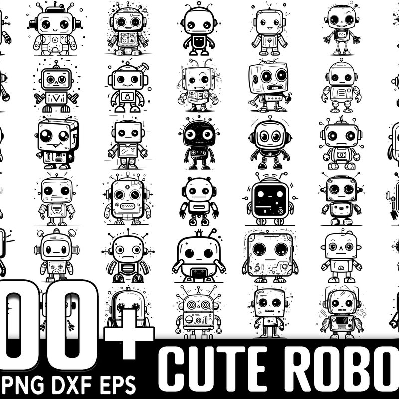 Robot Svg - Etsy