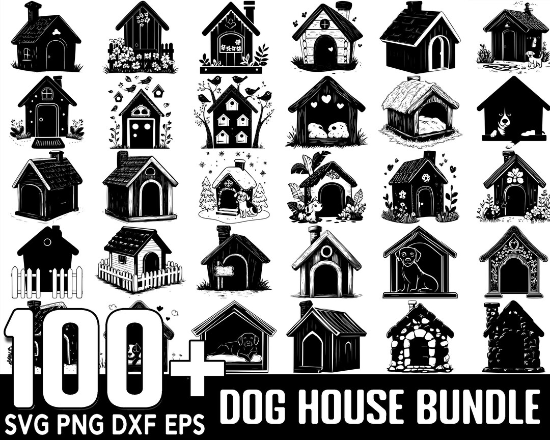 100+ Dog House SVG Bundle, Instant Digital Download, PNG, SVG Cut Files ...
