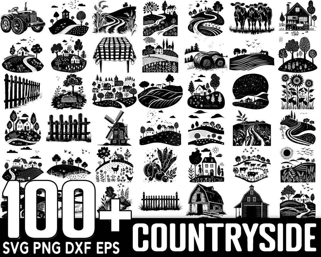 100+ Countryside Charm SVG Bundle, Instant Digital Download, PNG, SVG ...