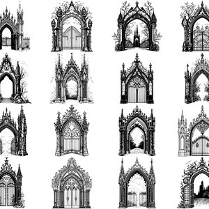 100+ Gothic Gate SVG Bundle, Instant Digital Download, PNG, SVG Cut ...