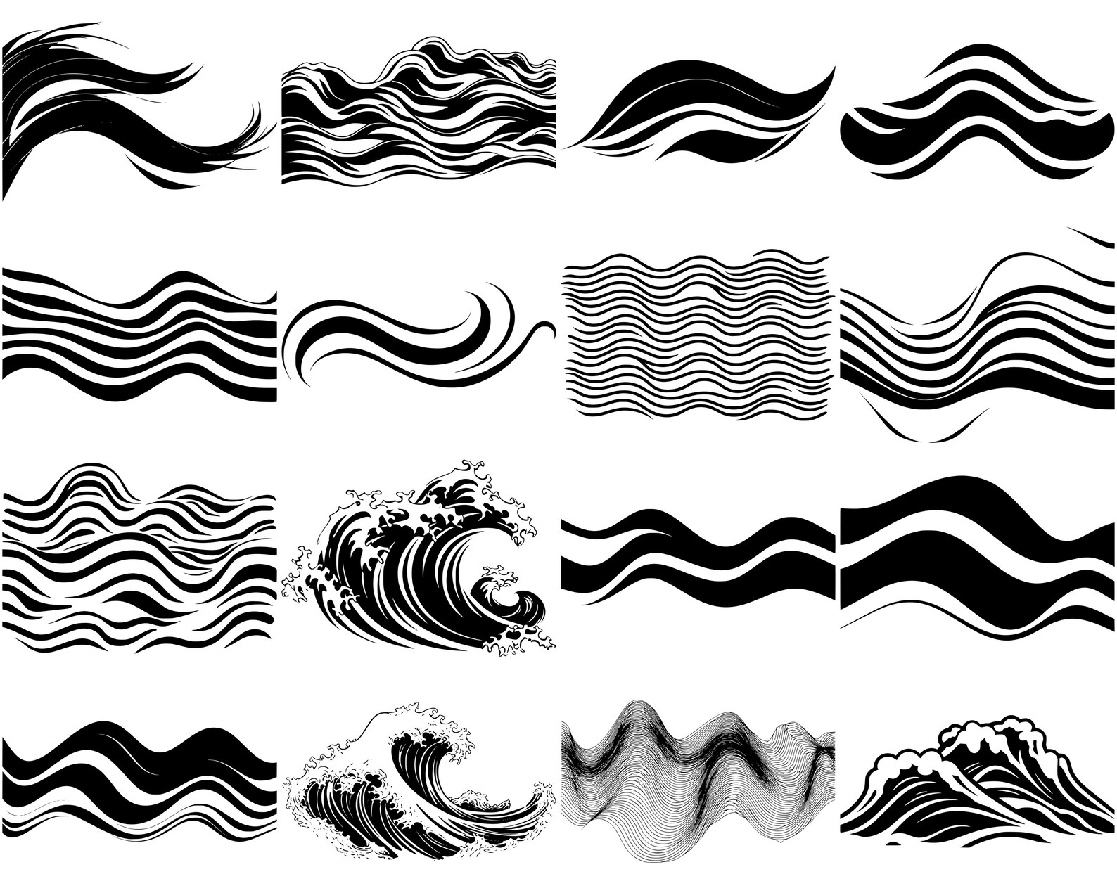 100+ Water Waves SVG Bundle, Instant Digital Download, PNG, SVG Cut ...