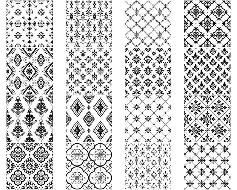 100+ Embroidered Seamless Pattern SVG Bundle, Instant Digital Download ...