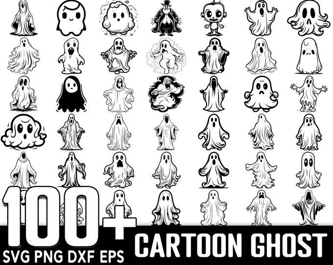 Cute Ghost SVG, Ghost SVG, Cute Spooky Ghost, Halloween SVG, Horror ...