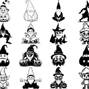 100 Halloween Gnome SVG Bundle, Instant Digital Download, PNG, SVG Cut ...