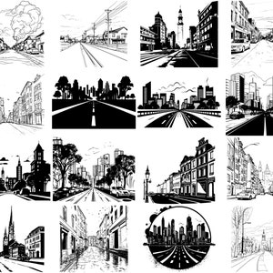 100+ City Street SVG Bundle,instant Digital Download, PNG, SVG Cut ...