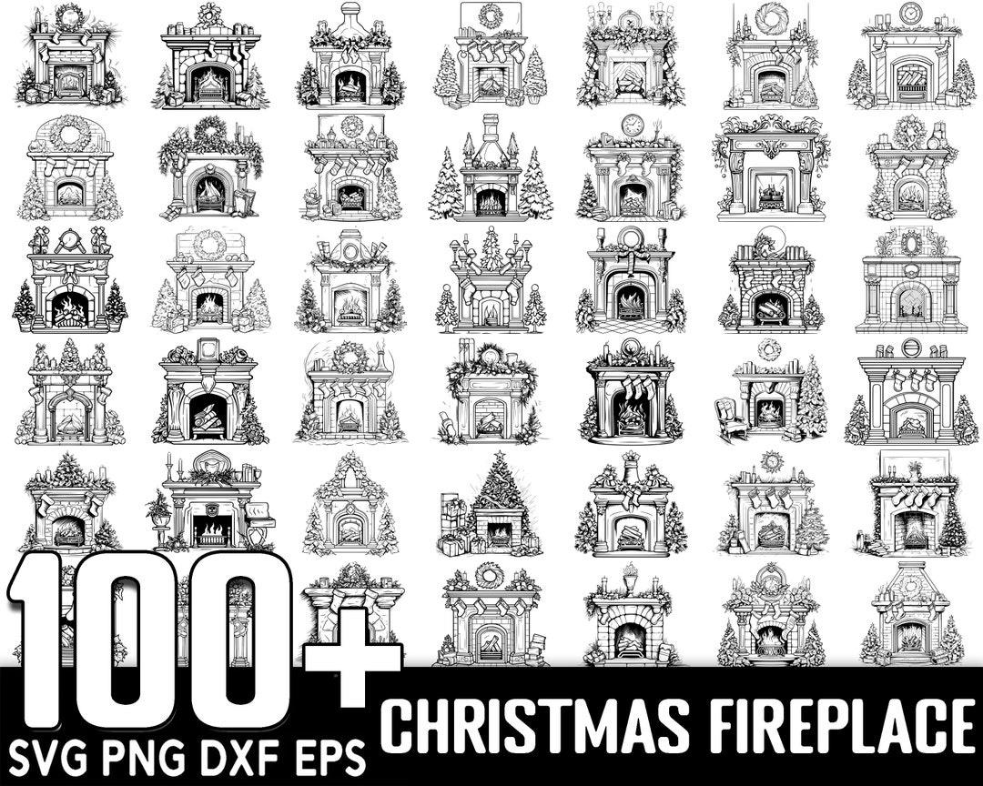 100+ Fireplace SVG Bundle, Instant Digital Download, PNG, SVG Cut Files ...