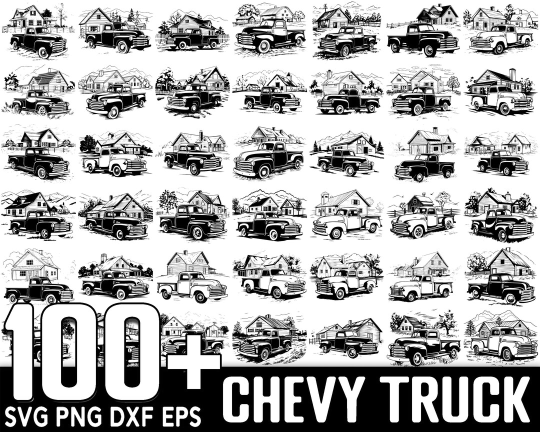 100 Chevy Farm Truck SVG Bundle, Instant Digital Download, PNG, SVG Cut ...