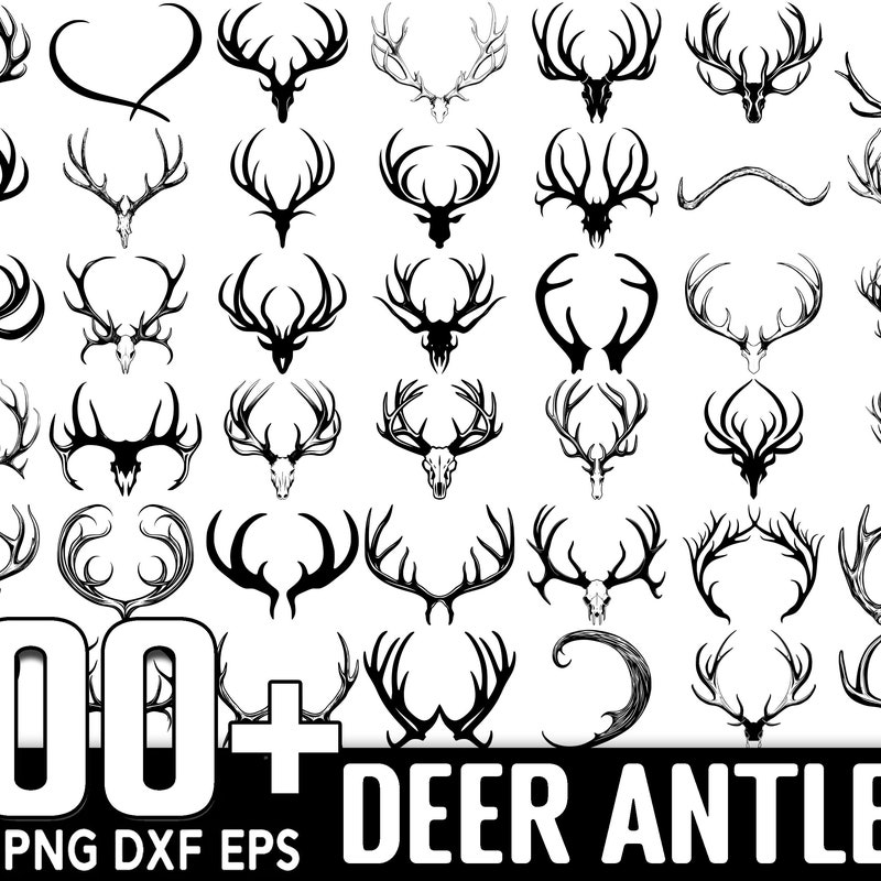 Deer Antler Clip Art - Etsy